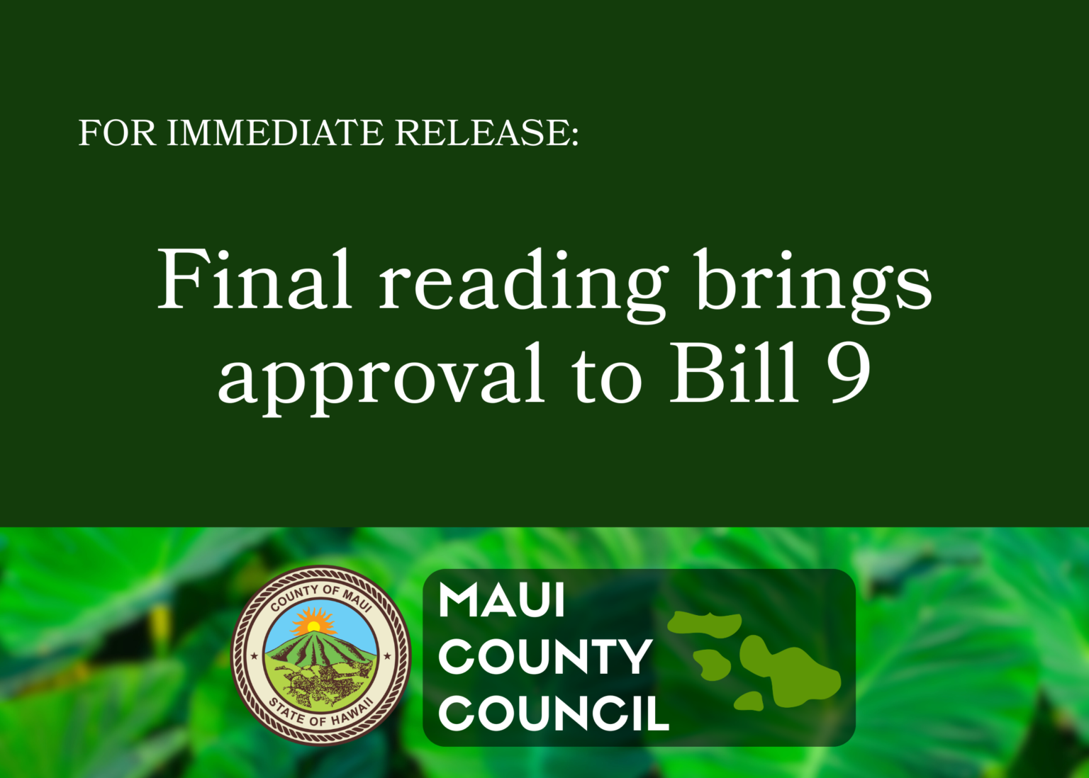 Maui County Council – News and events from the Maui County Council